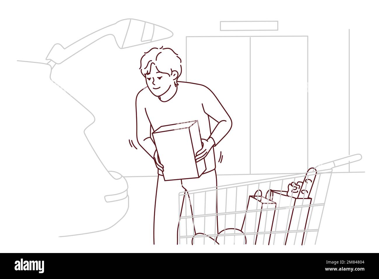 Shopper car park Stock Vector Images - Alamy