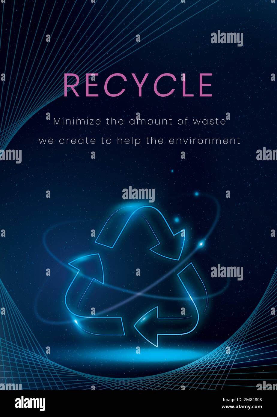 Recycle poster template vector environment technology Stock Vector ...