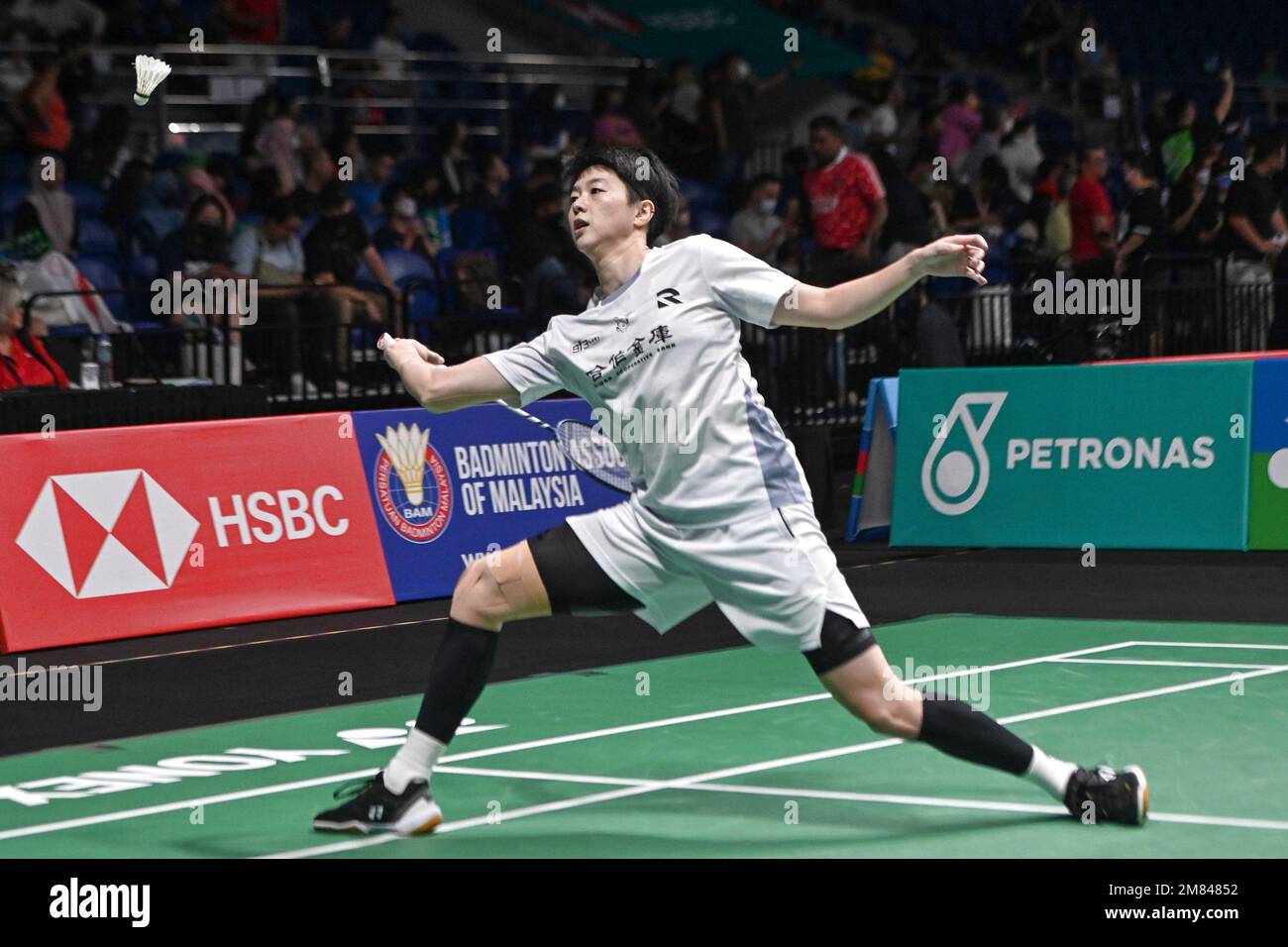 Kuala Lumpur, Malaysia. 12th Jan, 2023. Chinese Taipei's Pai Yu Po hits ...