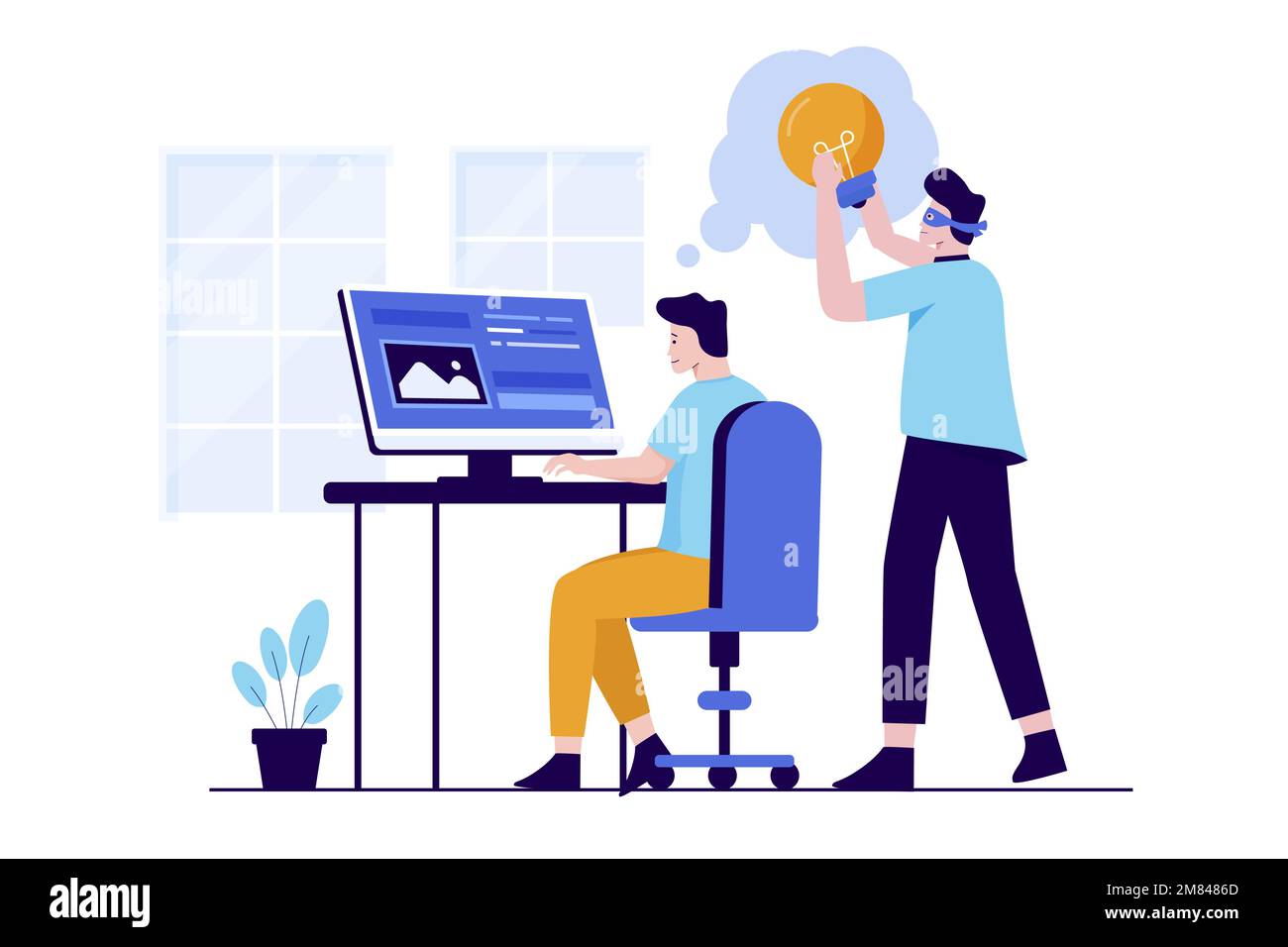 Plagiarism ideas illustration concept. Illustration for websites ...