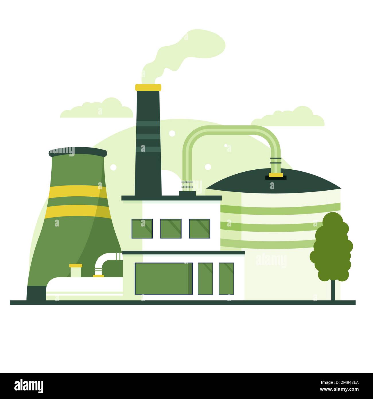 Biogas energy illustration design concept. Illustration for websites ...
