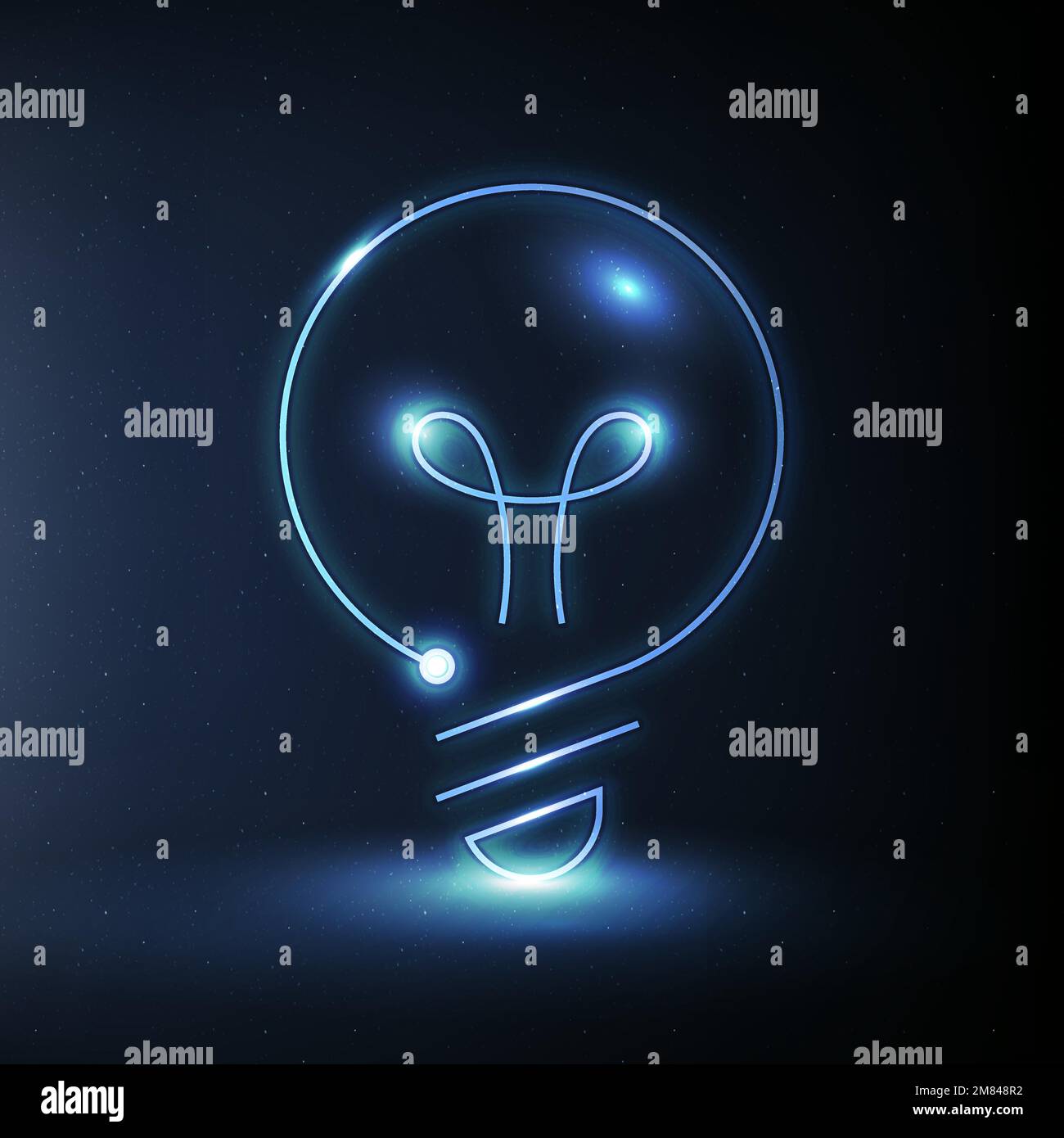 Light bulb education icon vector blue digital graphic Stock Vector ...