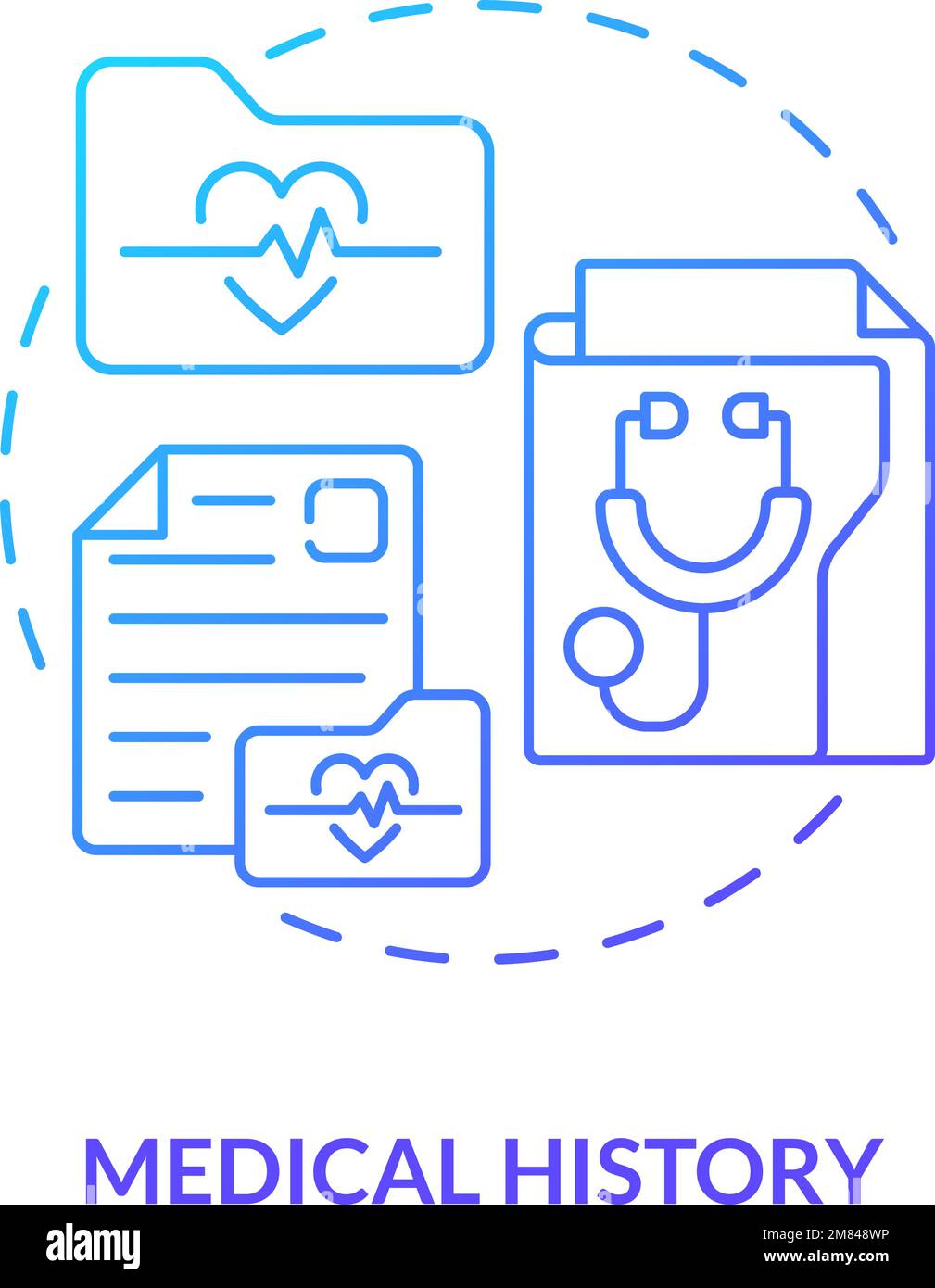 Medical history blue gradient concept icon Stock Vector Image & Art - Alamy