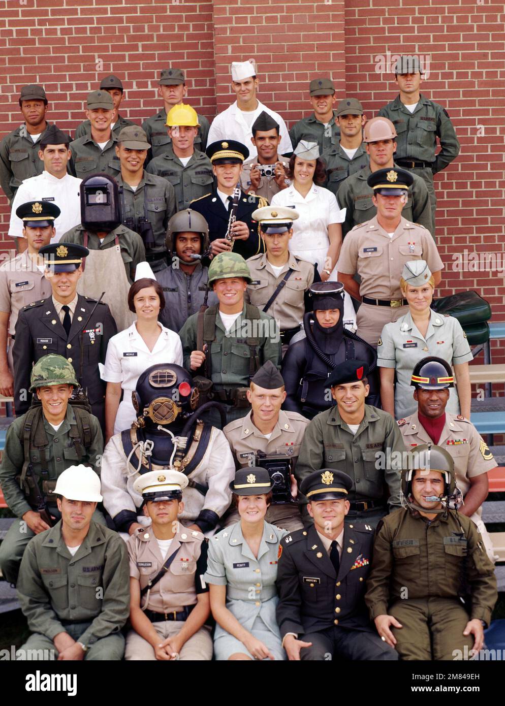 U.S. Army personnel show the variety of career opportunities available ...