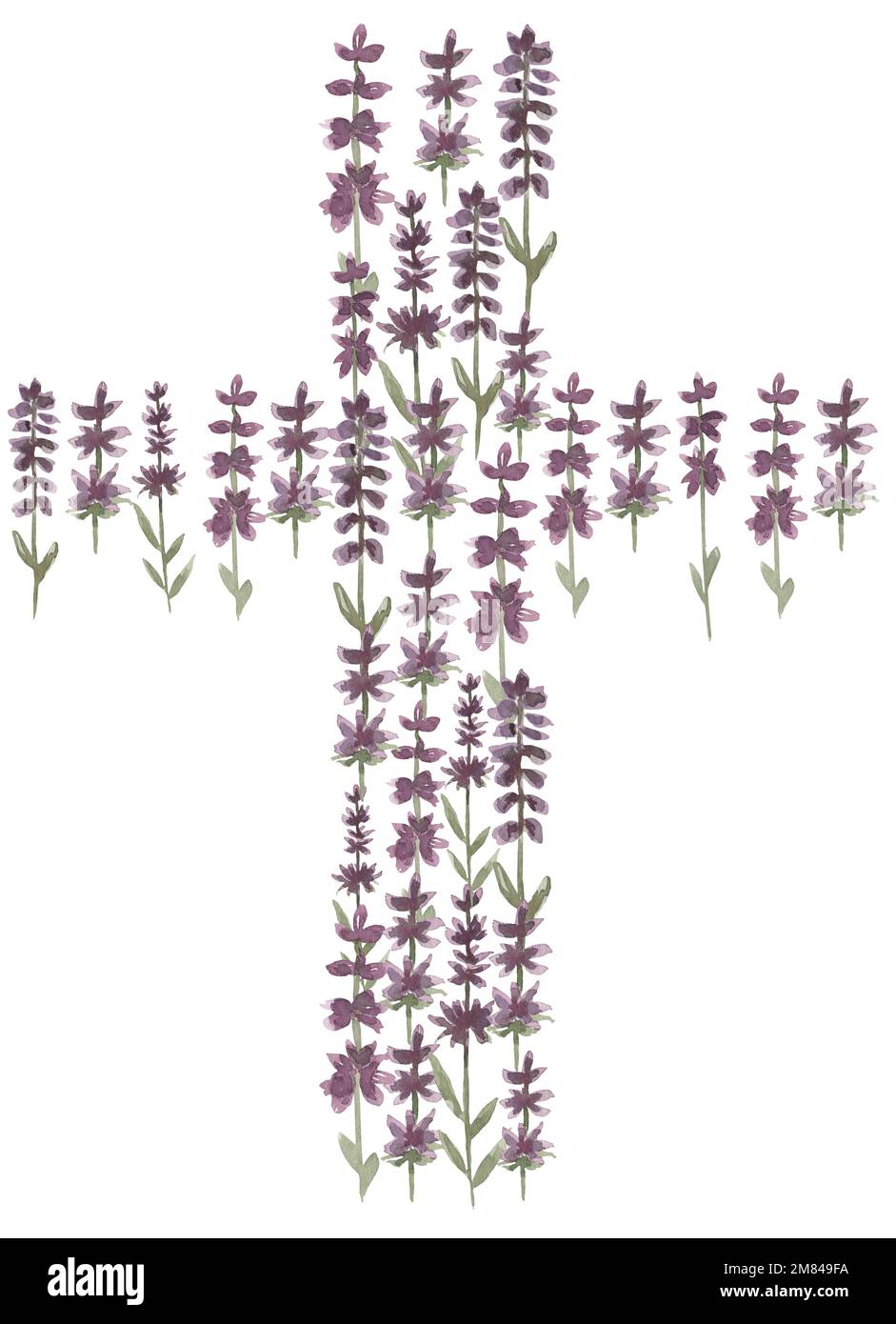 Purple Baptism Cross Clip Art