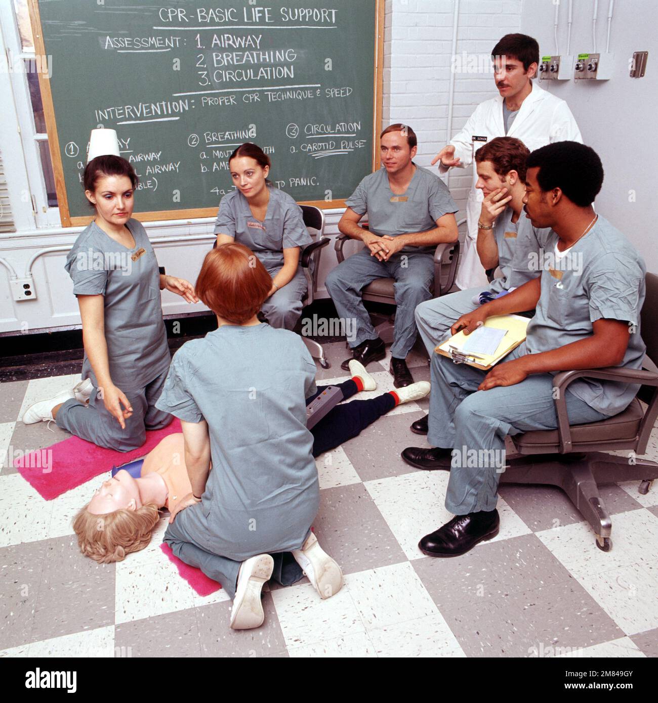 A U.S. Army nurse discusses methods of cardiopulmonary resuscitation ...