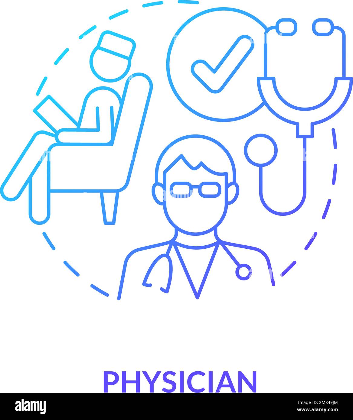 Physician blue gradient concept icon Stock Vector Image & Art - Alamy