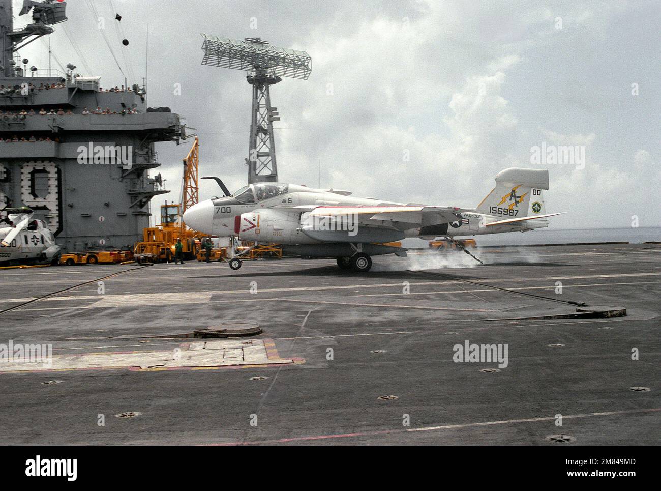 An EA-6B Prowler aircraft of Tactical Electronic Warfare Squadron Two ...