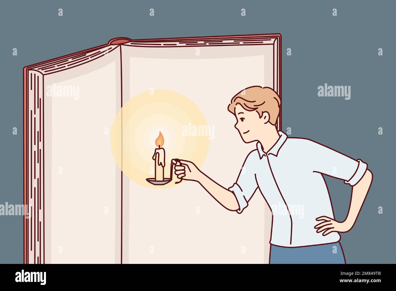 Bible candle in dark candle Stock Vector Images - Alamy