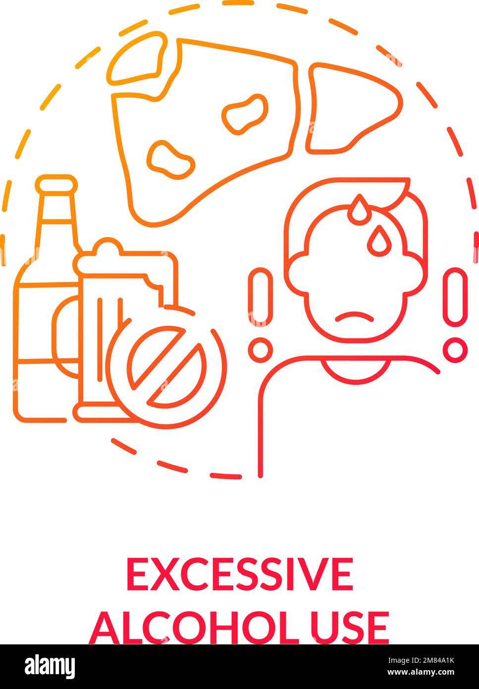 Excessive drinking Stock Vector Images - Alamy