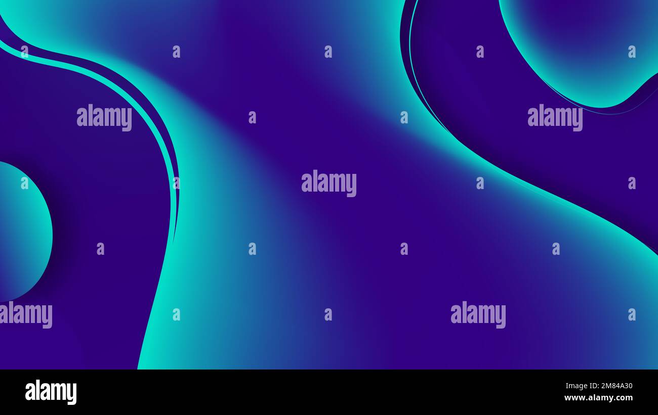 Deep blue abstract neon color design. Minimalism. Fluid Design. Neon ...