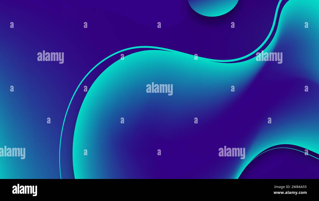 Ocean blue green abstract neon color design. Minimalism. Fluid Design ...