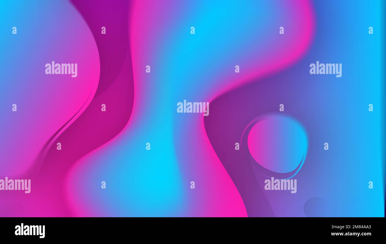 Pink blue abstract neon color design. Minimalism. Fluid Design. Neon ...
