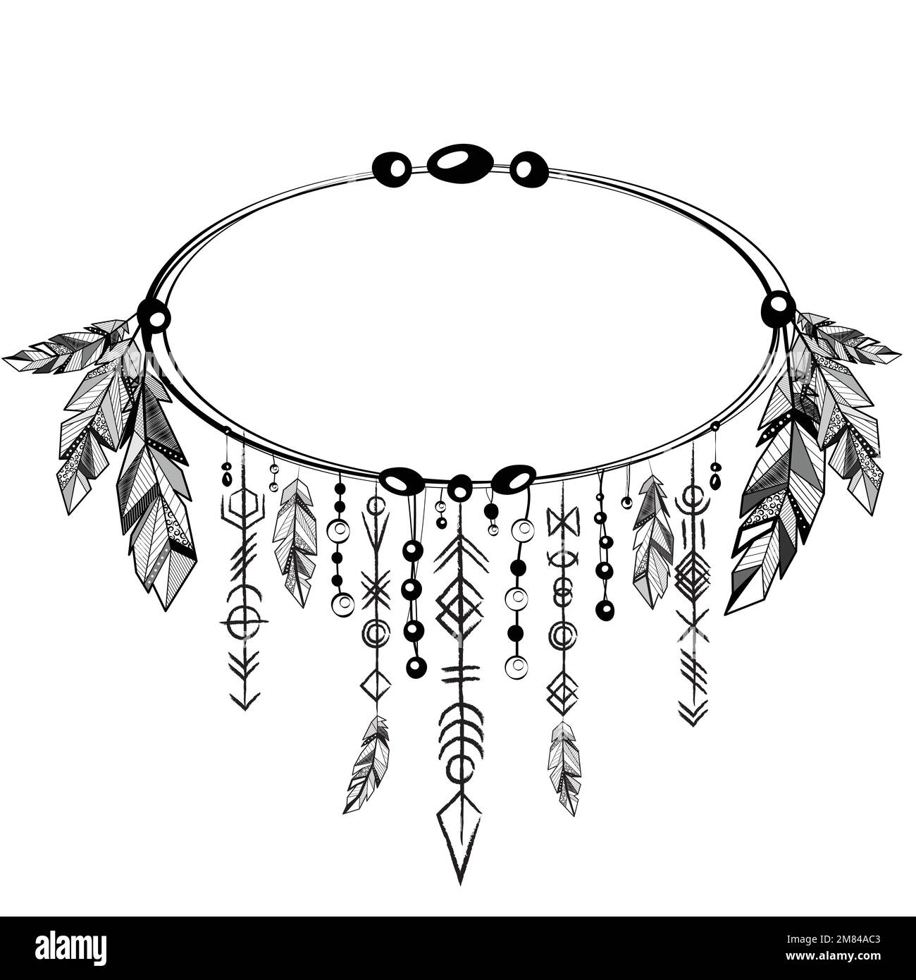 Seamless pattern bird feathers Black and White Stock Photos & Images ...