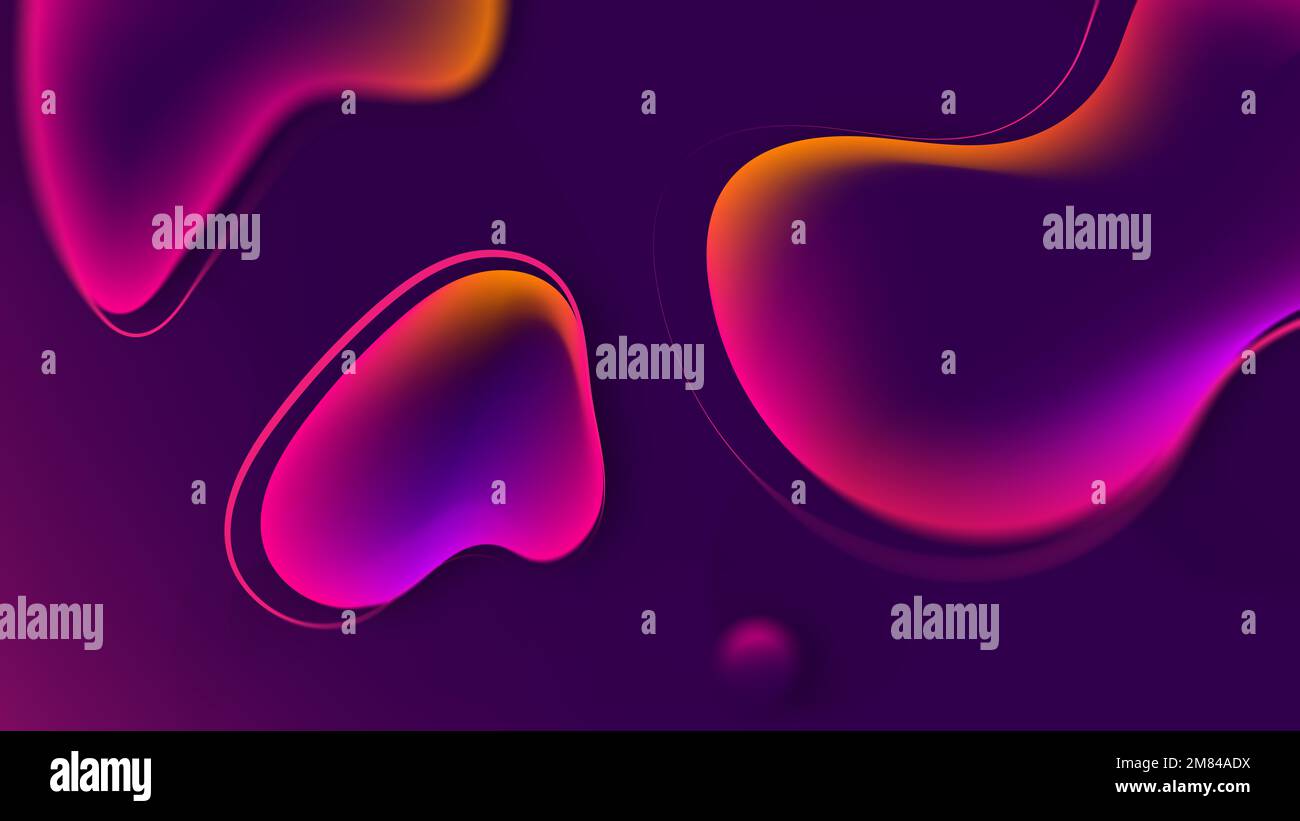 Purple pink orange abstract color design. Minimalism. Neon aesthetics ...