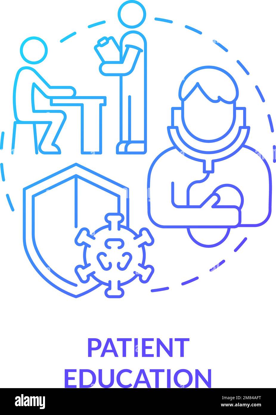 Patient education blue gradient concept icon Stock Vector Image & Art ...