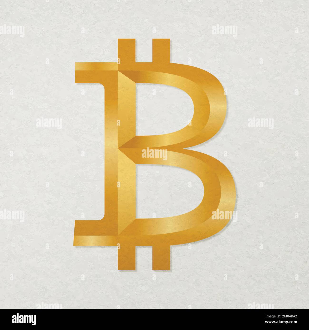 Bitcoin blockchain cryptocurrency icon vector in gold open-source ...