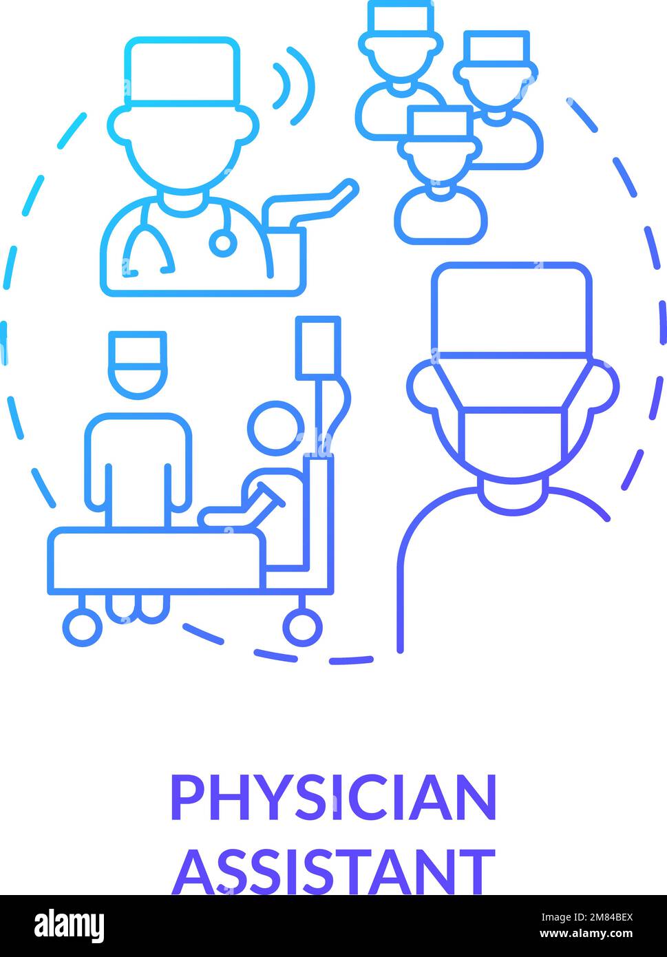Physician assistant blue gradient concept icon Stock Vector Image & Art ...