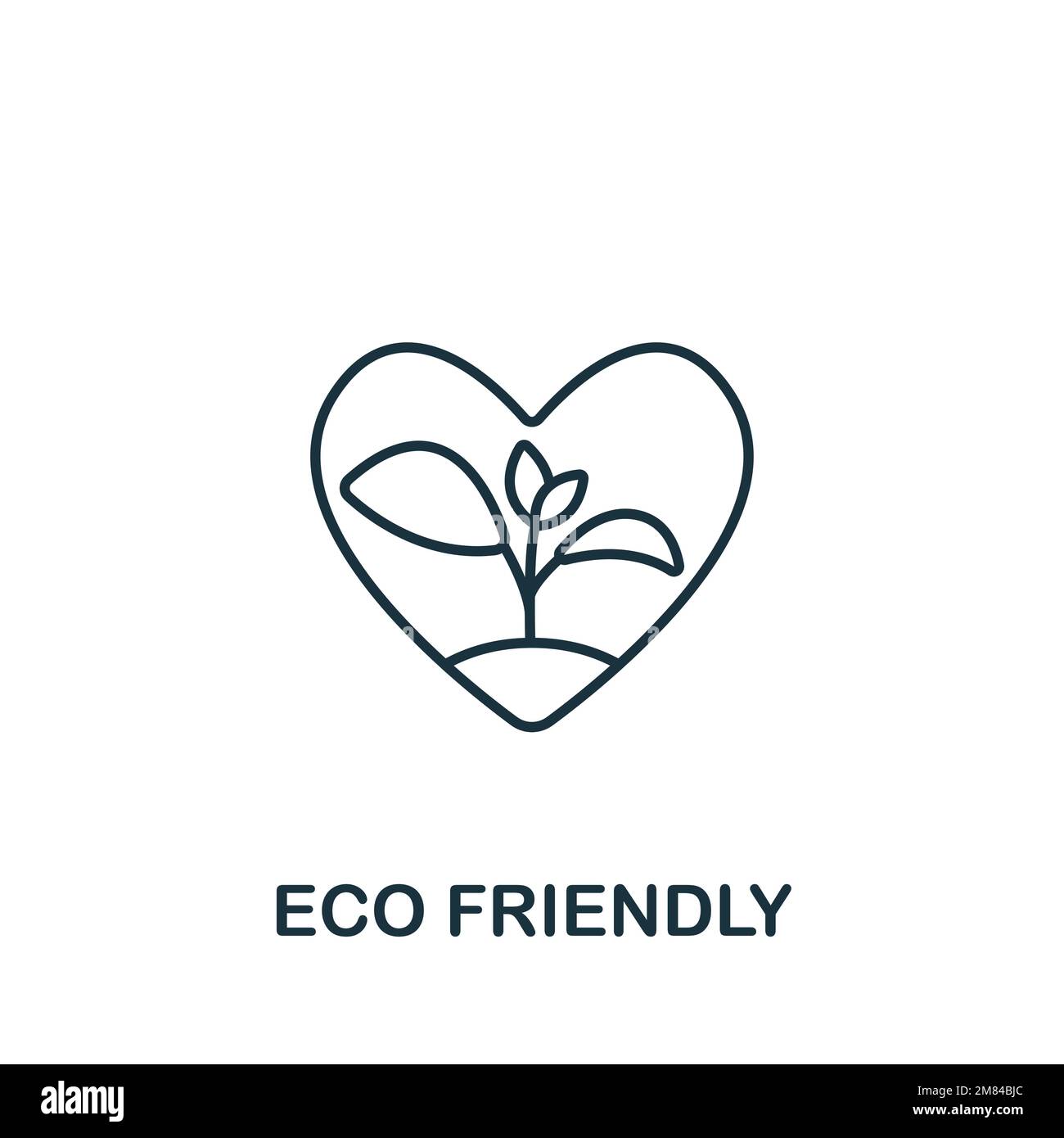 Eco Friendly icon. Monochrome simple Sustainability icon for templates ...