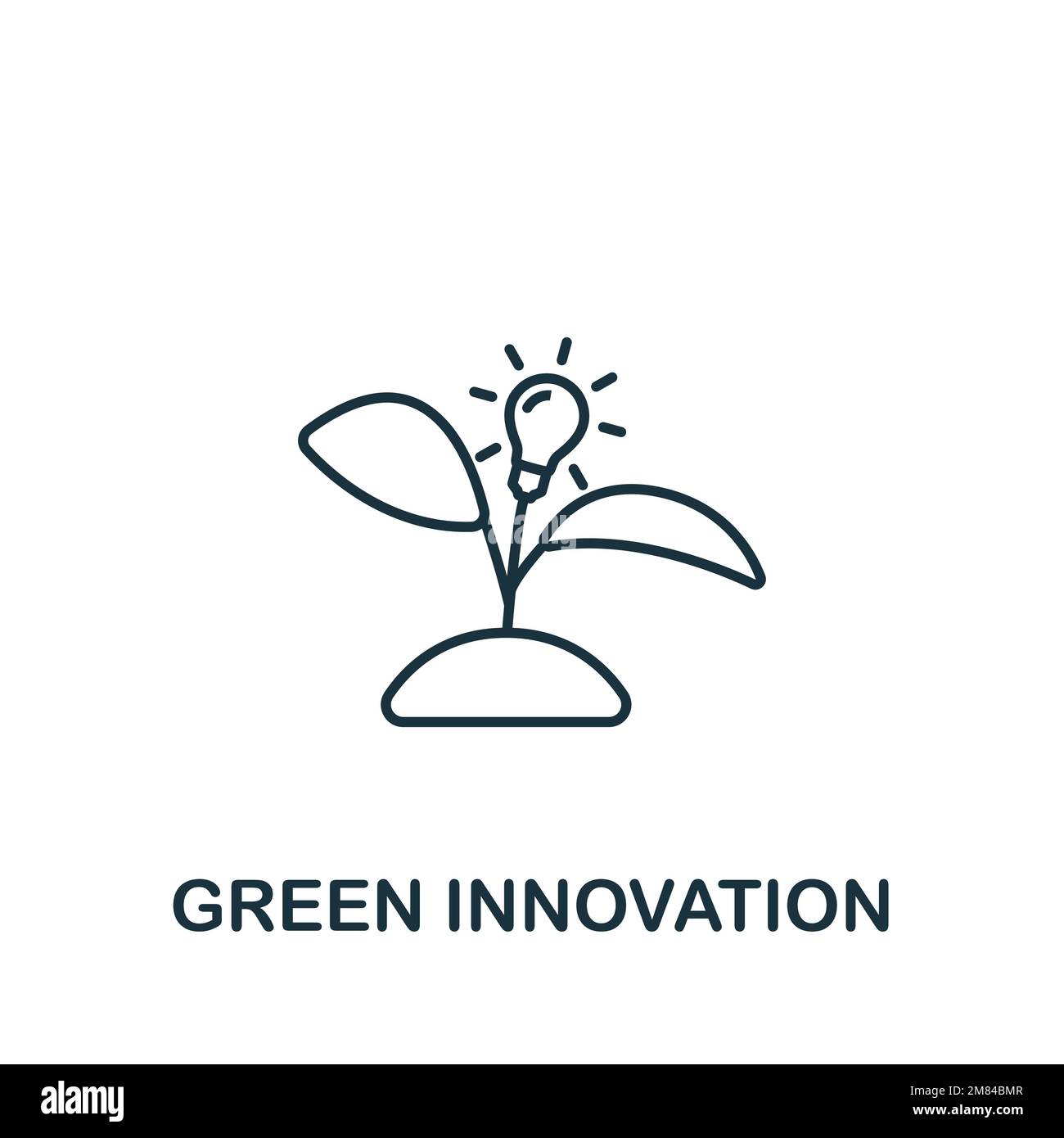Green Innovation icon. Monochrome simple Sustainability icon for ...