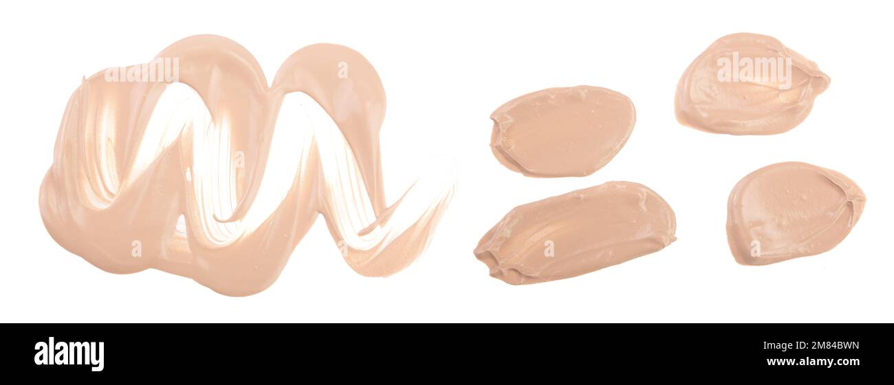 Beige liquid foundation makeup isolated on white background Stock Photo ...