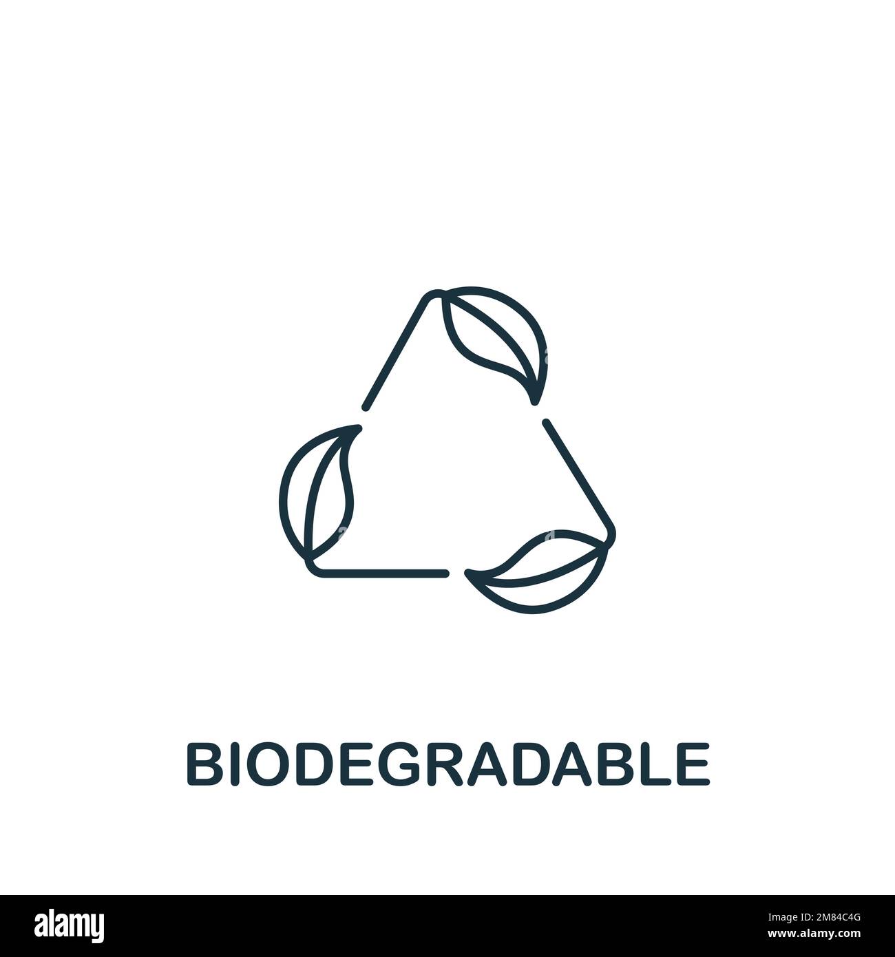 Biodegradable icon. Monochrome simple Sustainability icon for templates ...
