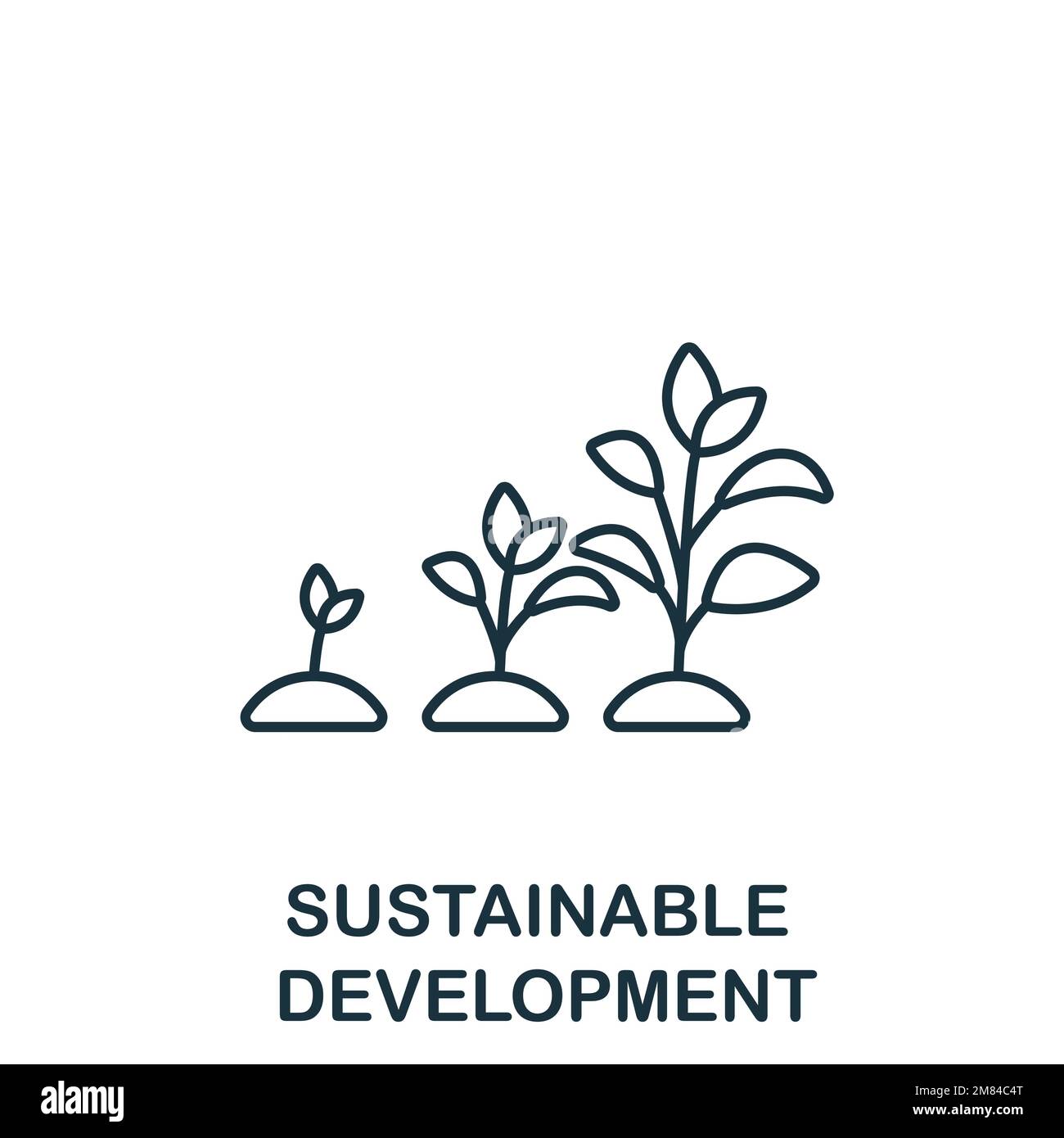 Sustainable Development icon. Monochrome simple Sustainability icon for ...