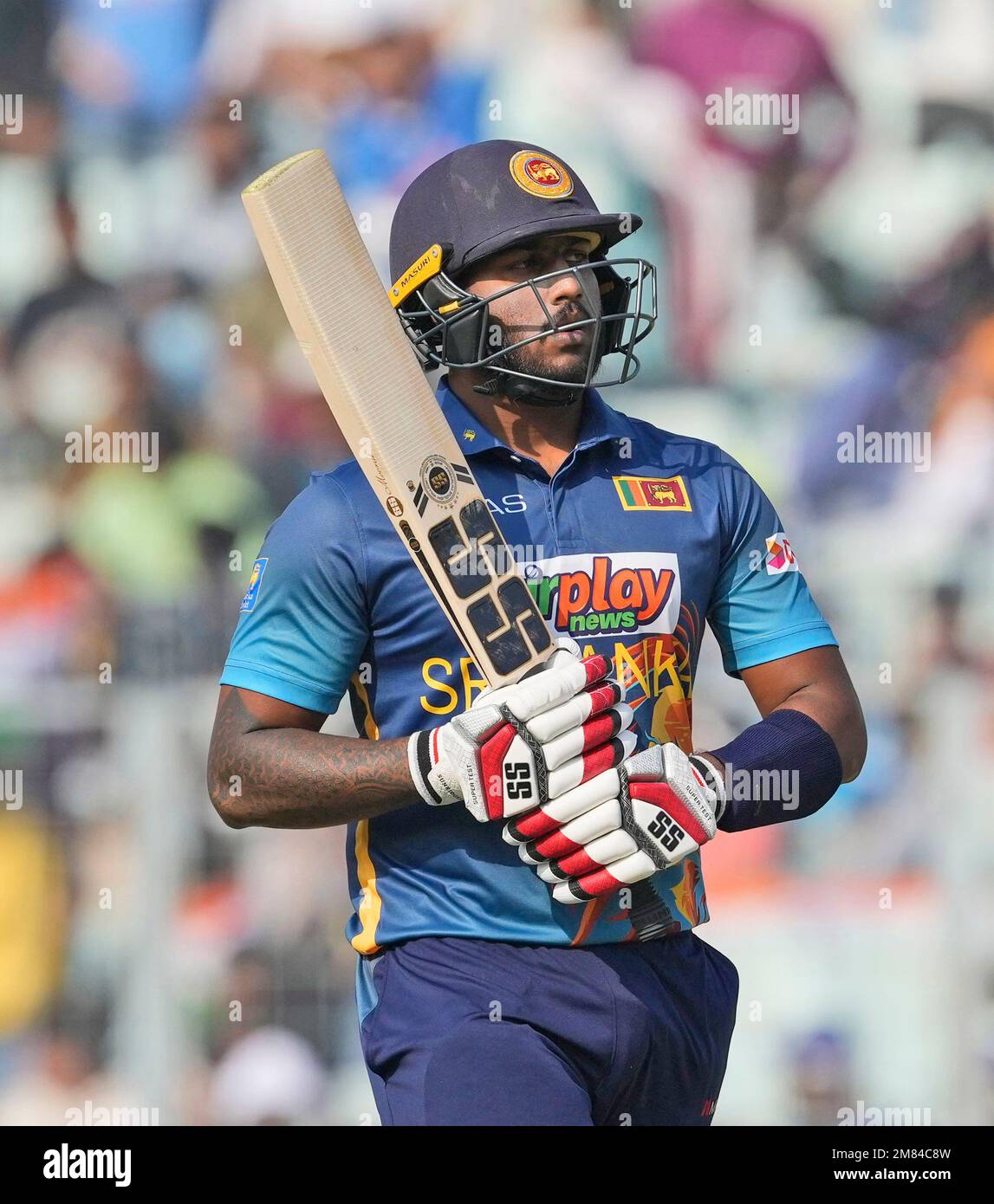 Sri Lanka's Avishka Fernando is dismissed during the second one-day ...