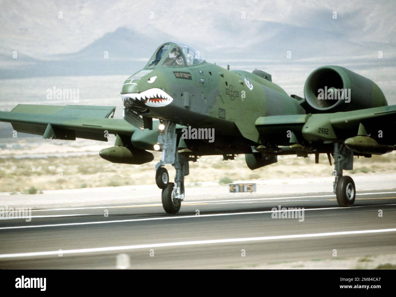 A 23rd Tactical Fighter Wing A-10 Thunderbolt II aircraft lands during ...