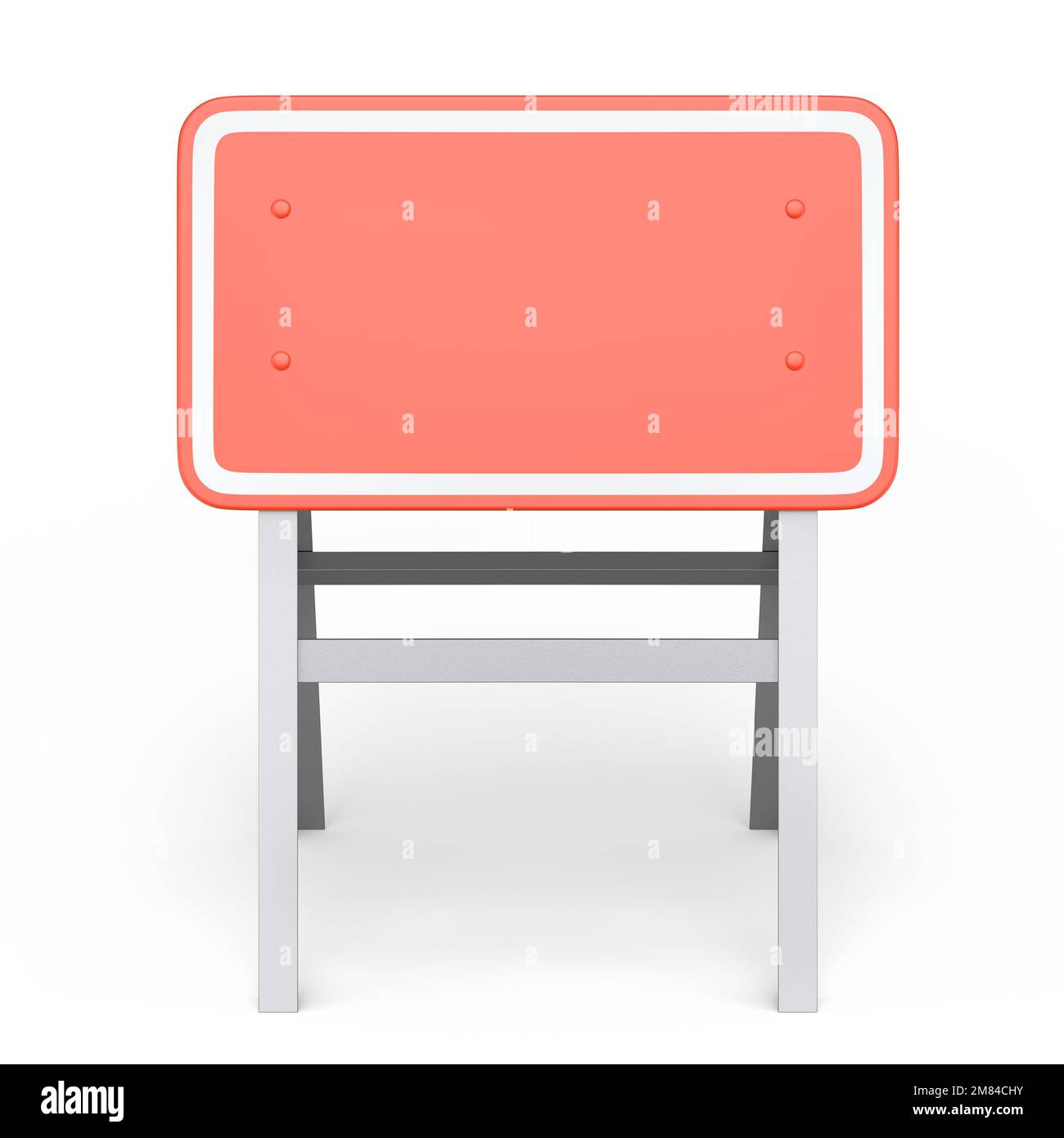 Road signs on stand isolated on white background. 3d render mockup of ...