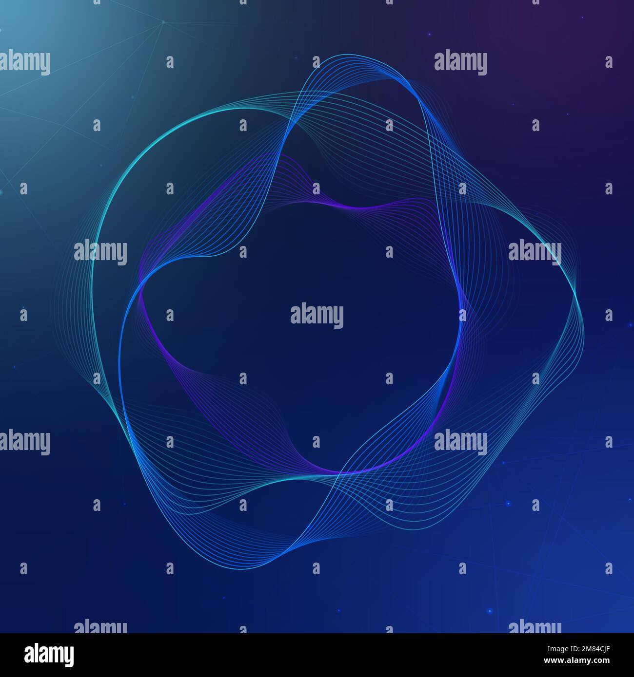 Virtual assistant technology vector irregular circle shape in blue ...