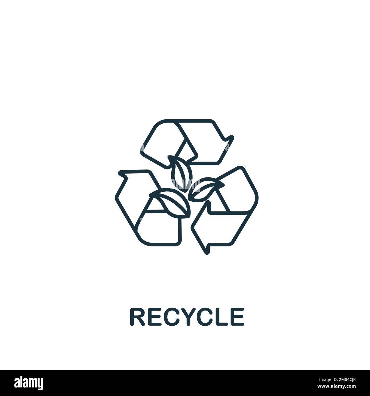 Recycle icon. Monochrome simple Sustainability icon for templates, web ...