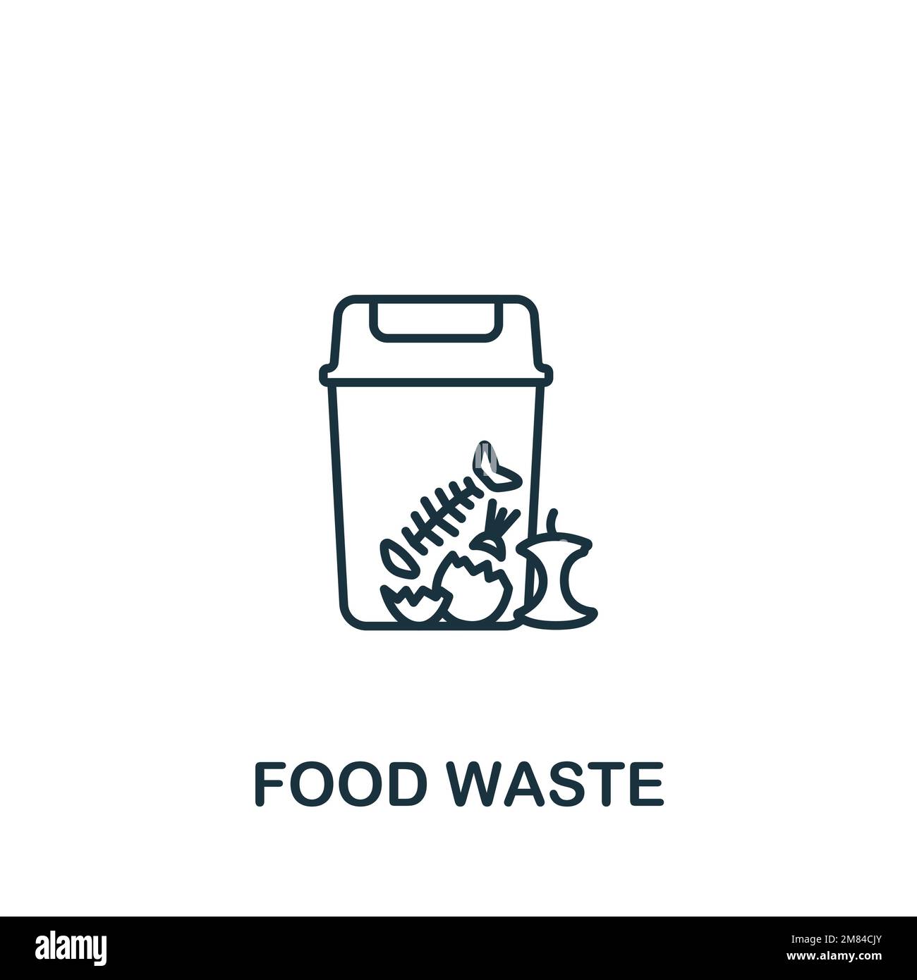 Food Waste icon. Monochrome simple Sustainability icon for templates ...