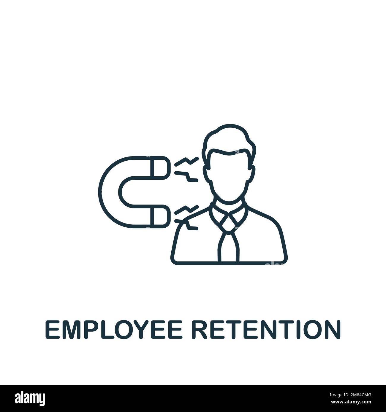 Employee Retention Icon Monochrome Simple Talent Development Icon For