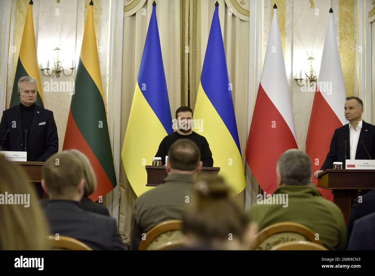 Non Exclusive: LVIV, UKRAINE - JANUARY 11, 2023 - President of the ...
