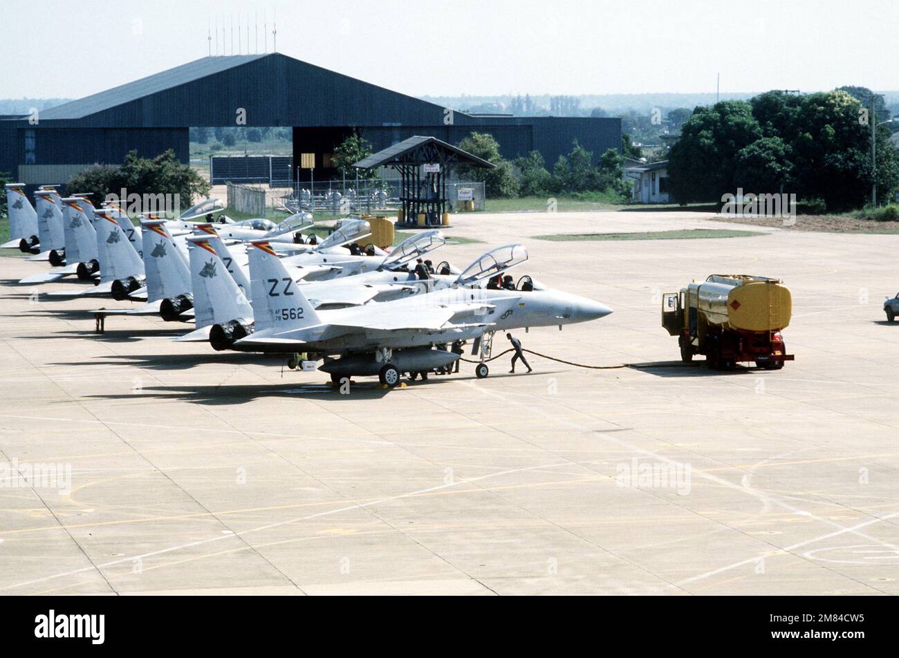 Royal Thai Air Force petroleum, oil and lubricant technicians refuel a ...