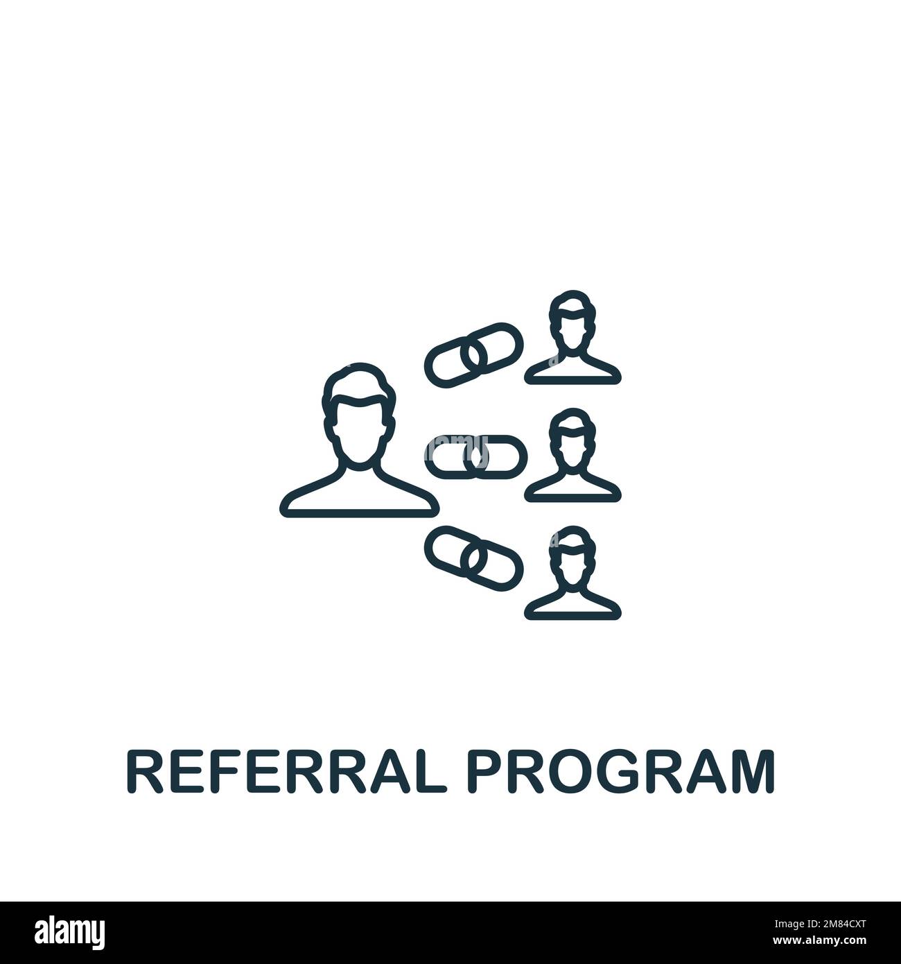 Referral Program icon. Monochrome simple Talent Development icon for ...