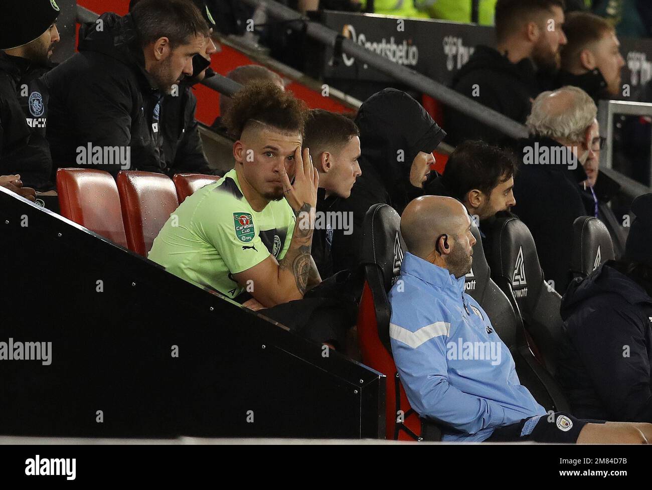Kalvin phillips manchester city bench hi-res stock photography and ...