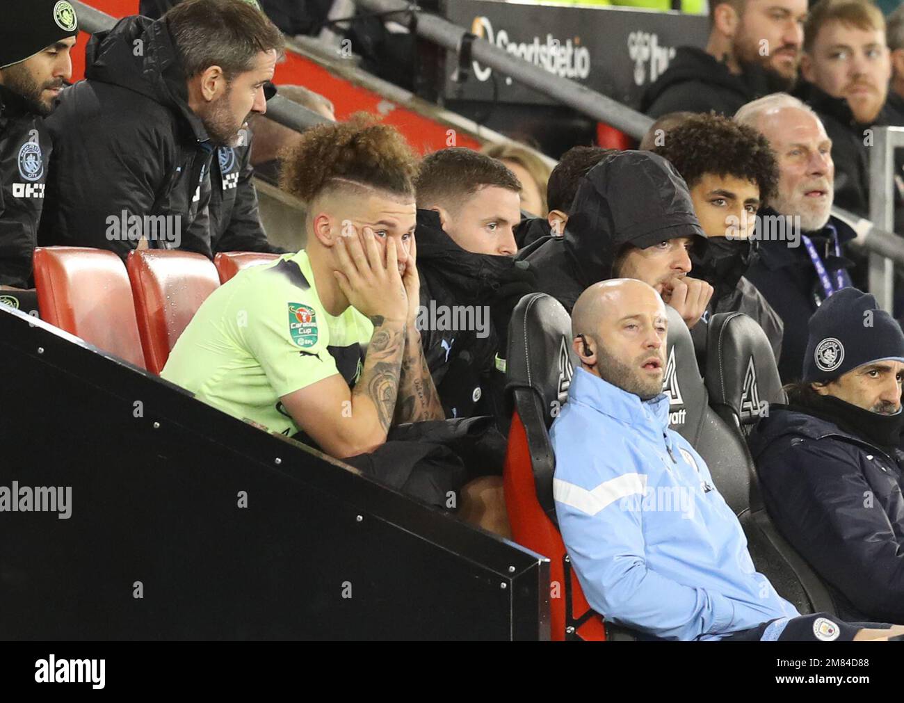 Kalvin phillips manchester city bench hi-res stock photography and ...