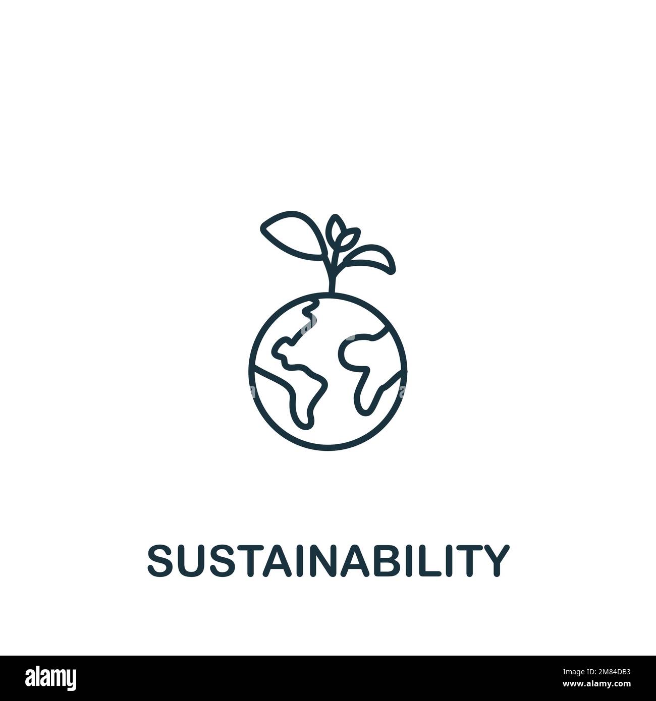 Sustainability icon. Monochrome simple Sustainability icon for ...