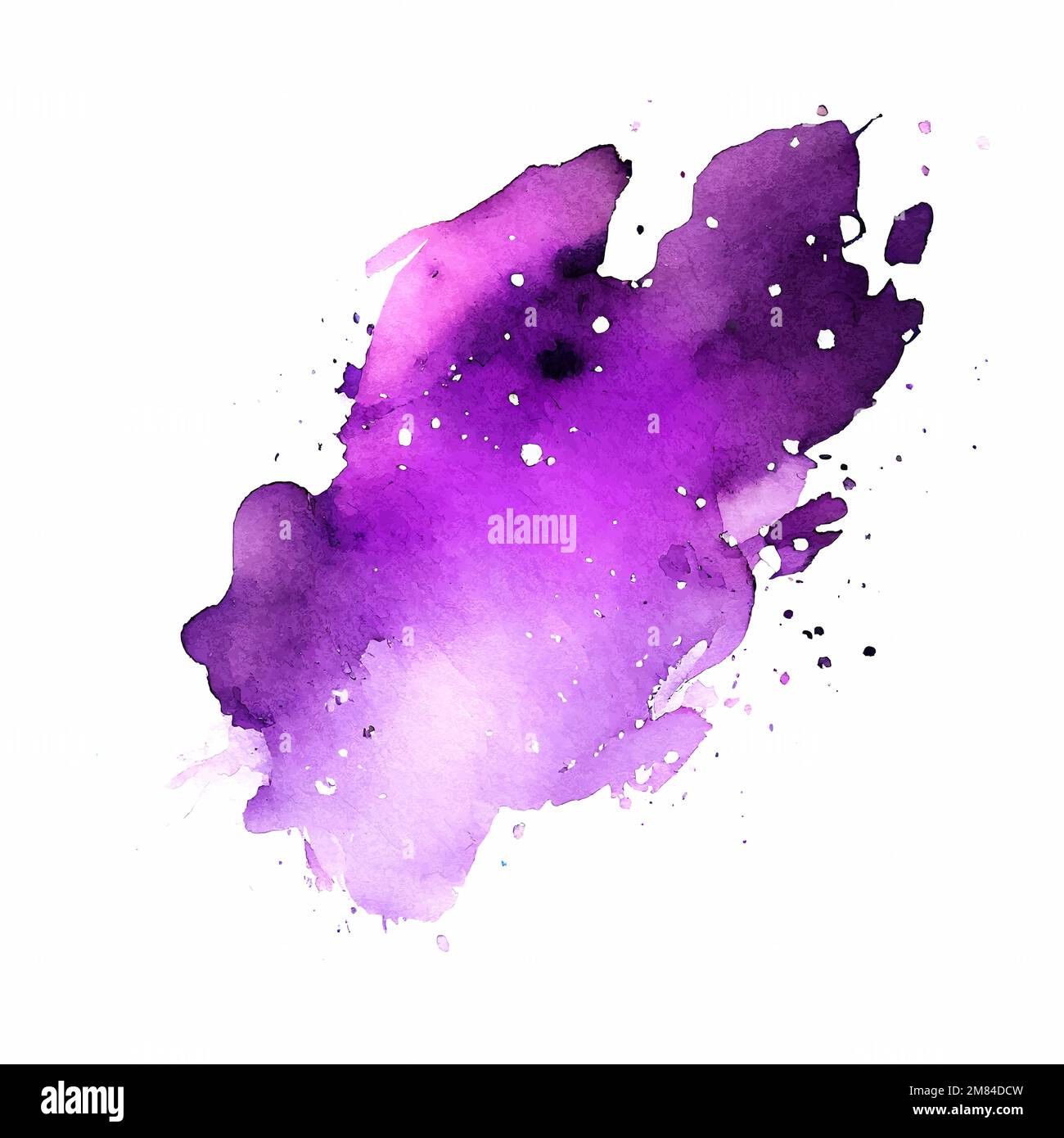 Violet Watercolor Paint Splash Isolated Stock Vector Image & Art - Alamy