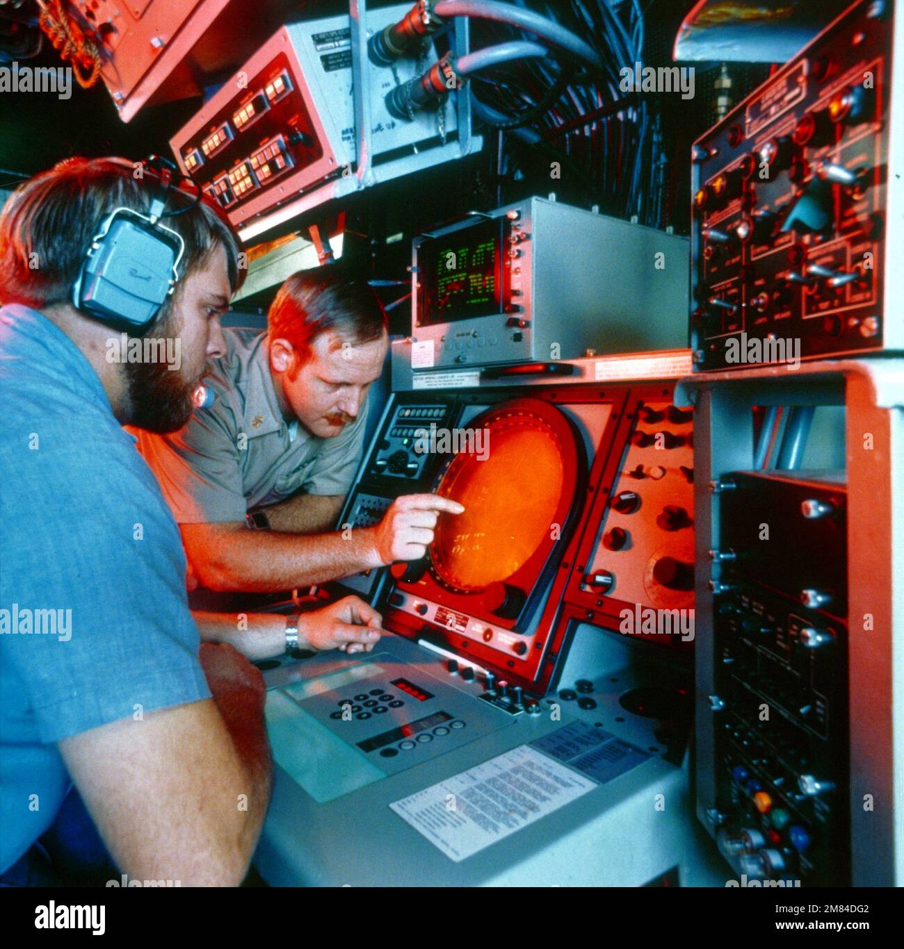 Radar technicians aboard the guided missile destroyer USS TATTNALL (DDG ...