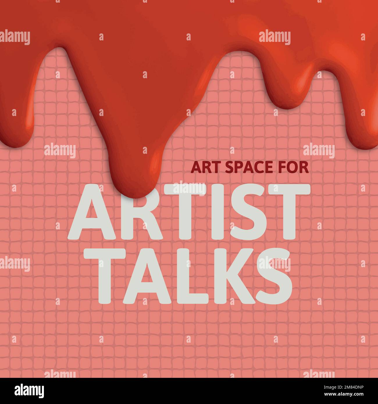Artist talks template vector creative paint dripping social media ad ...