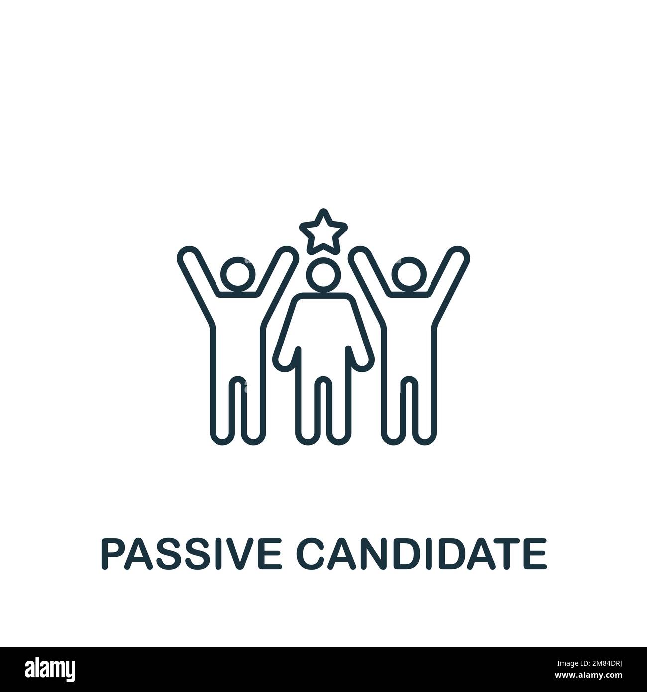 Passive Candidate icon. Monochrome simple Talent Development icon for ...