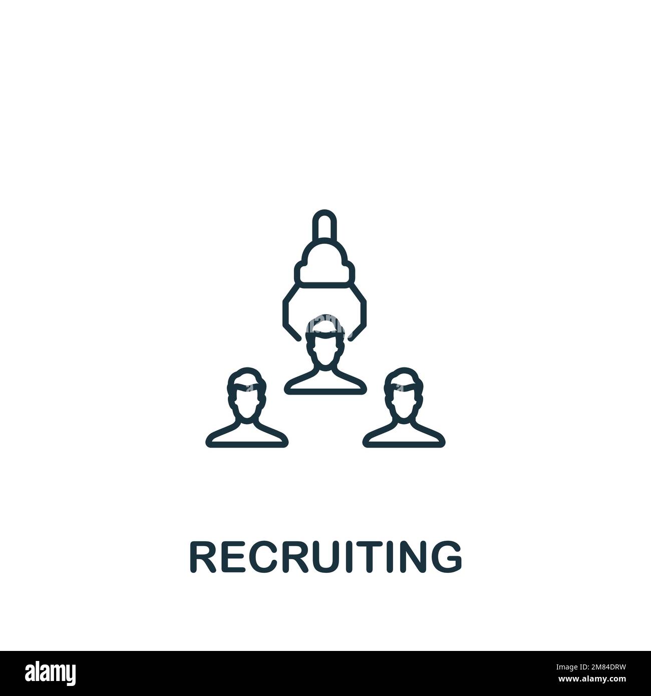 Recruiting icon. Monochrome simple Talent Development icon for ...