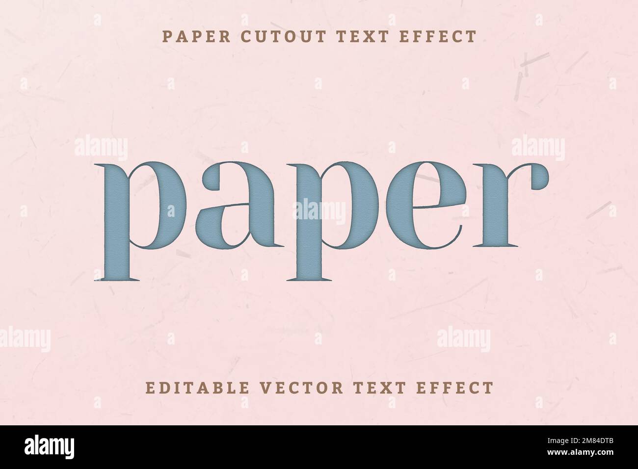 Paper cutout editable vector text effect Stock Vector Image & Art - Alamy