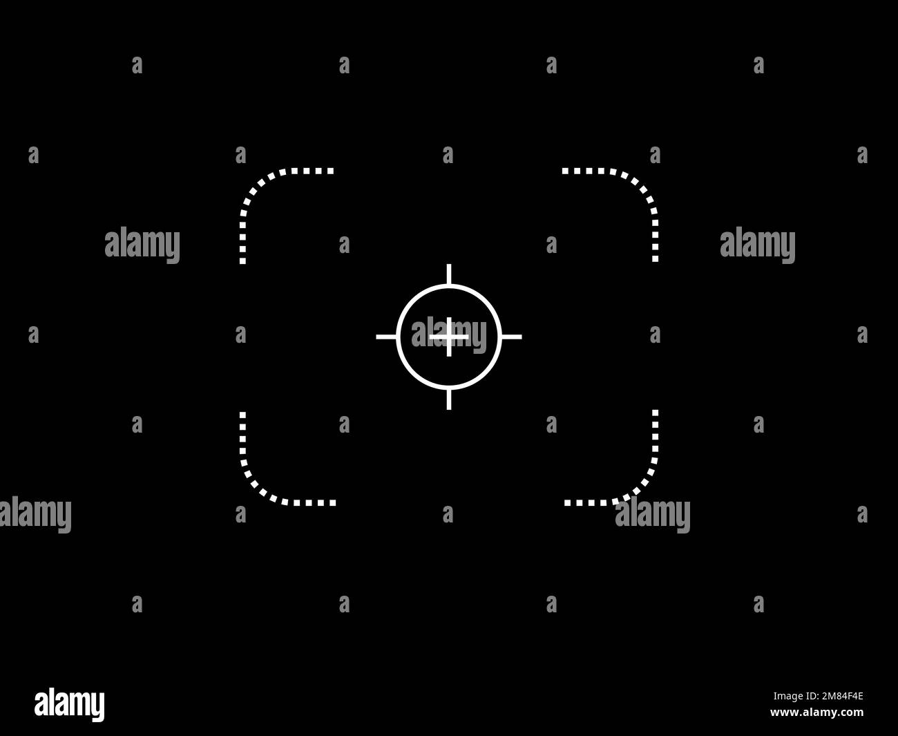 Vector target aim, focus icon, camera frame or photo viewfinder screen ...