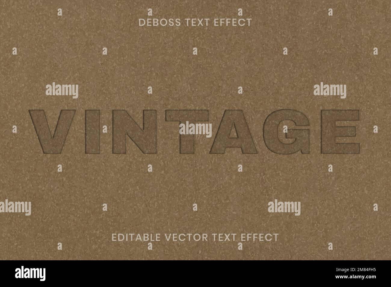 Deboss text effect vector editable template Stock Vector Image & Art ...
