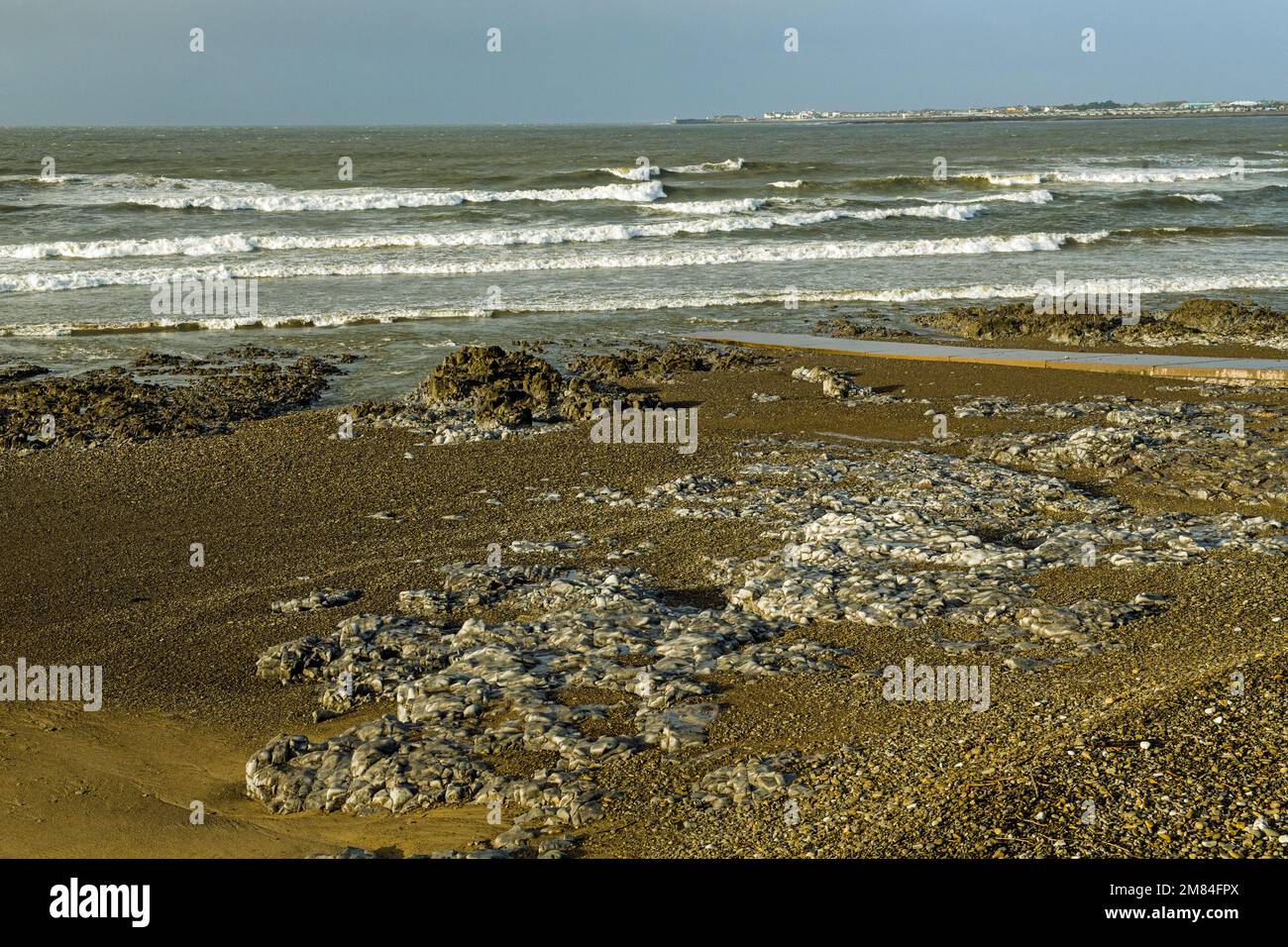 Beach at Ogmore by Sea Vale of Glamorgan South Wales January Stock ...