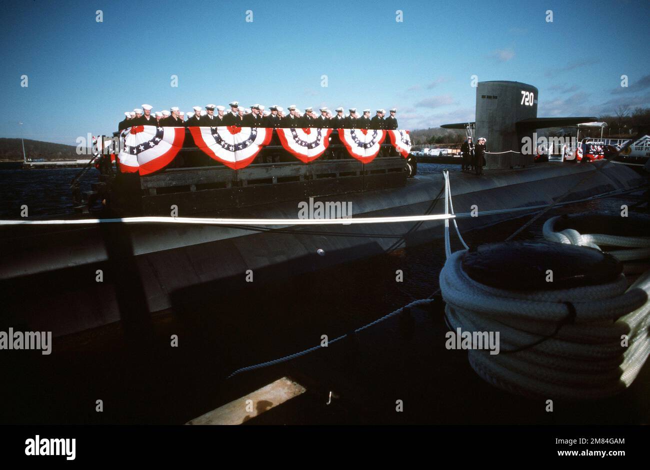 Crew members of the nuclear-powered attack submarine USS PITTSBURGH ...